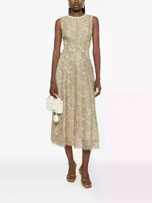 CLIPS Name Flower-lace Midi Dress