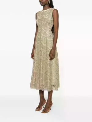 CLIPS Name Flower-lace Midi Dress