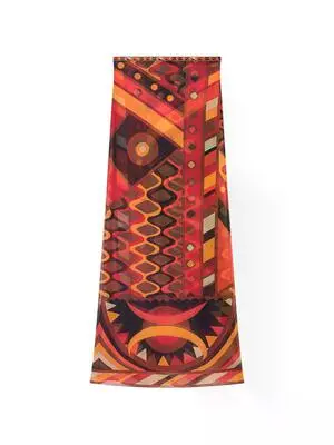 Emilio Pucci Printed Mesh Maxi Skirt - Red