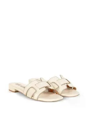 BIBI LOU Scalloped Cut-out Flat Sandals