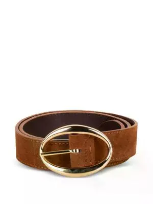 Orciani Suede Oval-buckle Belt - Brown