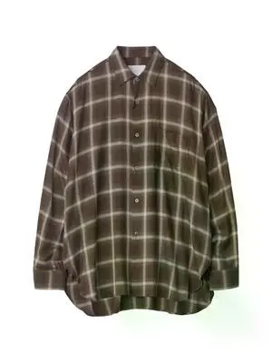 STEIN Check-pattern Oversized Shirt