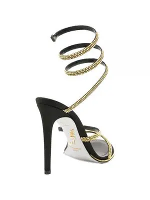 Rene Caovilla Cleo Crystal-embellished Wrap-around Sandals