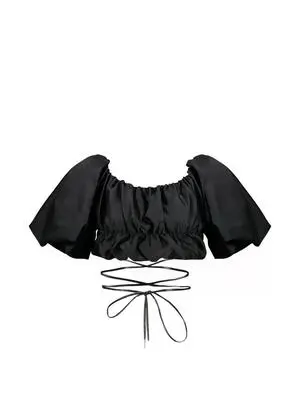 ELLERY Lace-up Crop Blouse