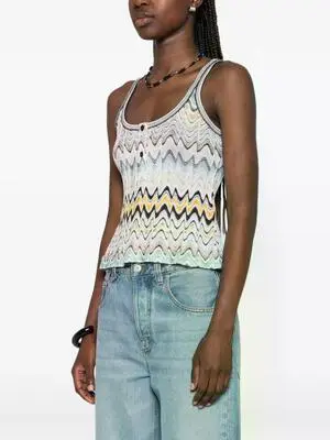 Missoni Zigzag Knit Button-detail Tank Top
