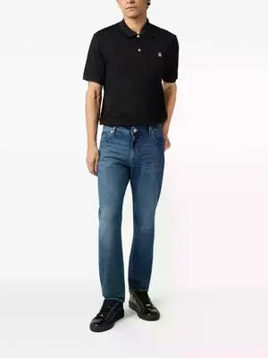BILLIONAIRE Logo-patch Buttoned Polo Shirt