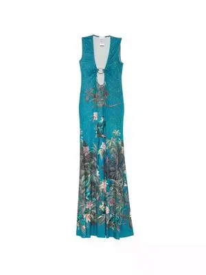 MAZZEI Patterned Cut-out Maxi Dress