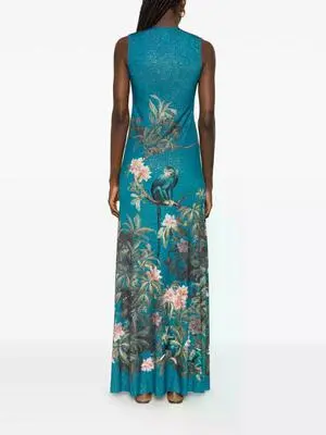 MAZZEI Patterned Cut-out Maxi Dress