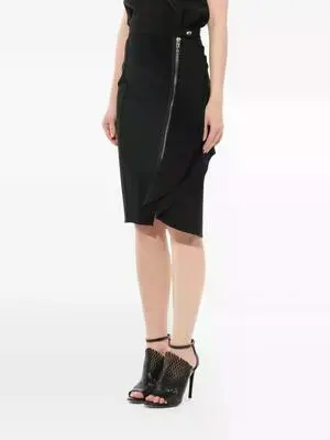 Givenchy Asymmetric Ruffle Trim Skirt