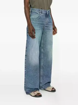 CYCLE Faded Effect Wide-leg Jeans