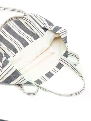 MC2 SAINT BARTH Striped Embroidered Tote Bag
