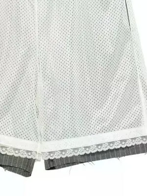 AVAVAV Mesh Pinstripe Shorts - White