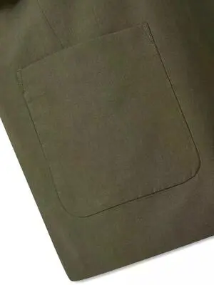 STUDIO TOMBOY Double-breasted Short-sleeve Oversized Jacket - Green