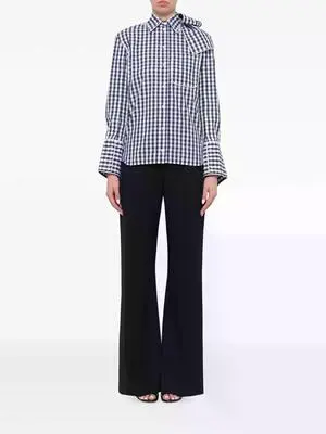 JW ANDERSON JW Anderson Gingham Shirt With Pussy Bow