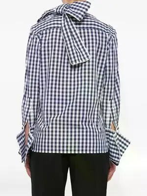 JW Anderson Bow-embellished Gingham Shirt