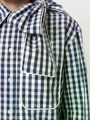JW Anderson Bow-embellished Gingham Shirt