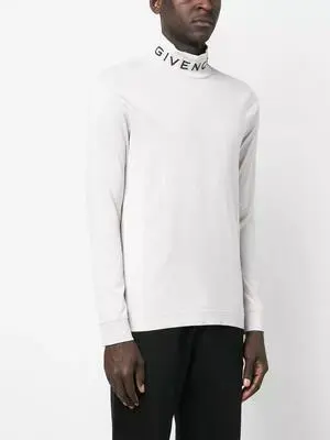 Givenchy Logo Collar Long-sleeved Shirt