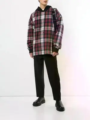 JUUN.J Synthesize Check Block Hoodie