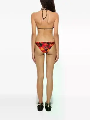 Emilio Pucci Iridescent Print Side-tie Bikini Bottoms