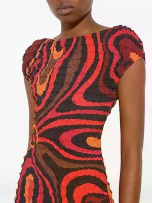 Emilio Pucci Shibori Dye Crinkled Mini Dress