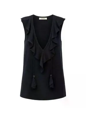Dorothee Schumacher Ruffled Tassel Detail Top