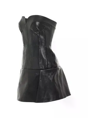 Khaite Beryn Leather Mini Dress