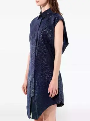 Balenciaga Perforated Detail Sleeveless Dress