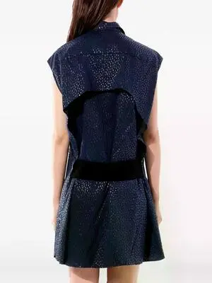 Balenciaga Perforated Detail Sleeveless Dress
