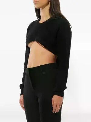 Givenchy Ribbed Knit Cropped Sweater