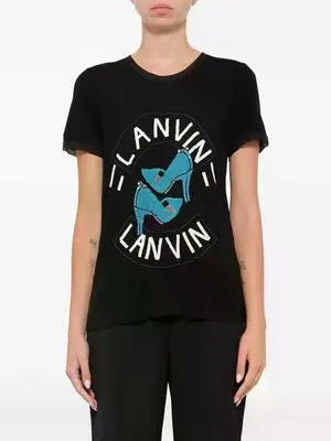 LANVIN Embroidered Jersey T-shirt