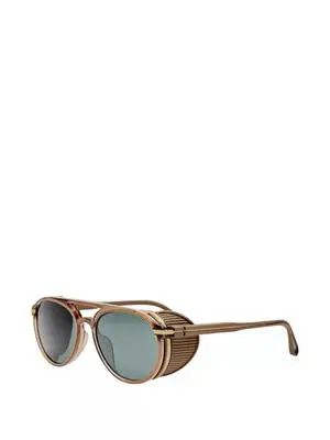 Linda Farrow Titanium Pilot Frame Sunglasses