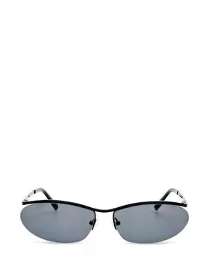 Linda Farrow Oval Frame Sunglasses - Black
