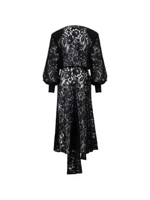 ALMAZ Lace-embroidered Asymmetric Dress