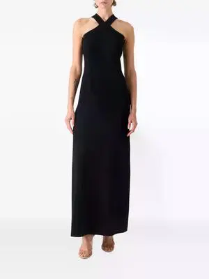 Akris Crisscross Maxi Dress - Black