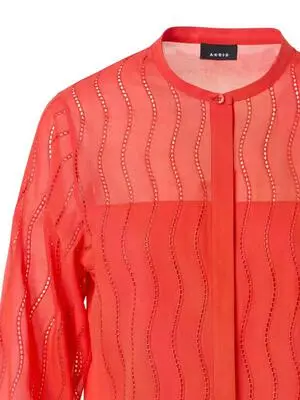 Akris Broderie Anglaise Blouse