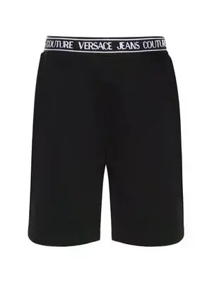 Versace Drawstring Shorts With Logo Waistband
