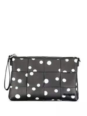 Desigual Woven Polka-dot Clutch Bag
