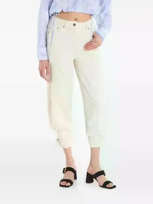Desigual Tapered Leg Trousers With Pocket Detail - Neutrals