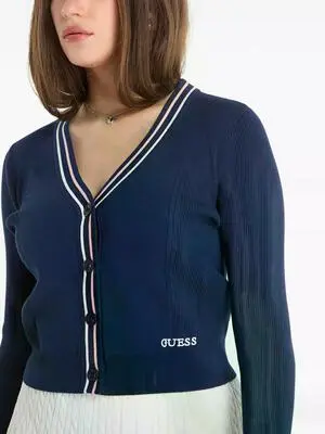 Guess Striped Trim Cardigan