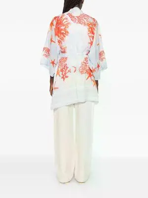 MAZZEI Starfish-print Wrap Coat