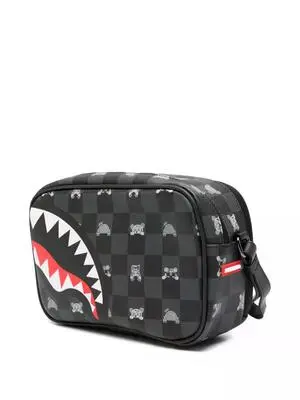 SPRAYGROUND Teddy Bear Motif Wash Bag - Black