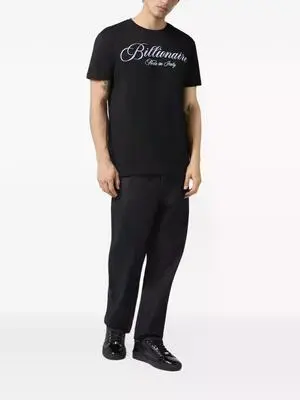 BILLIONAIRE Signature Round-neck T-shirt - Black