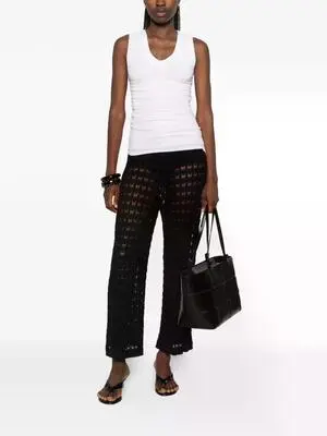 ELOU Crochet-knit Drawstring Trousers