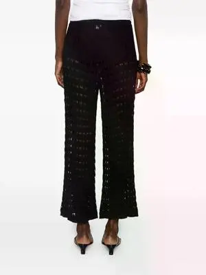 ELOU Crochet-knit Drawstring Trousers