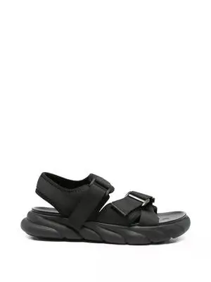 SERGIO MORETTI FIRENZE Touch-strap Chunky-sole Sandals - Black