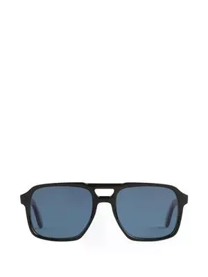 CUTLER & GROSS Double-bridge Square-frame Sunglasses - Black