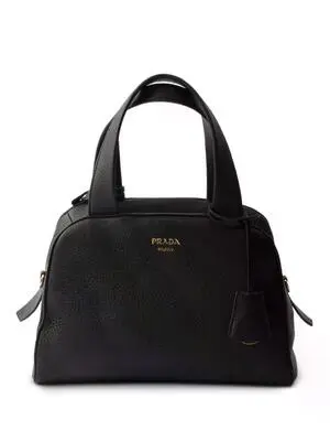 Prada Medium Leather Zip Tote Bag