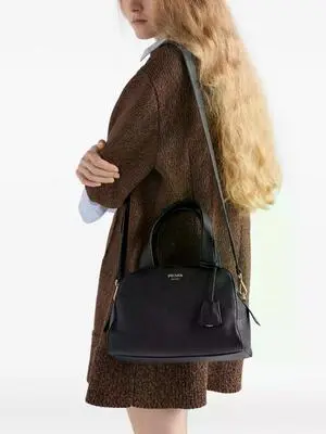 Prada Medium Leather Zip Tote Bag