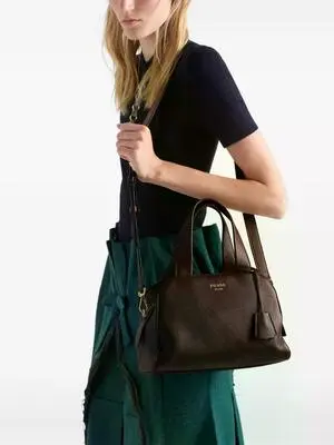 Prada Medium Leather Top-handle Tote Bag