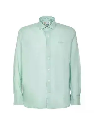 MC2 SAINT BARTH Logo-embroidered Long-sleeve Shirt - Green